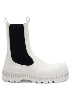 JIL SANDER Logo-embossed Leather Boots