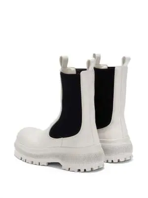 JIL SANDER Logo-embossed Leather Boots