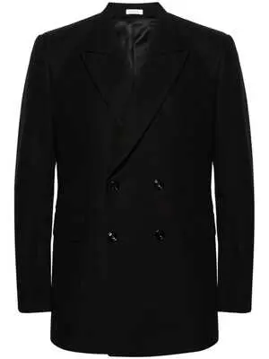 Alexander McQueen Double-breasted Cotton Blazer - Black