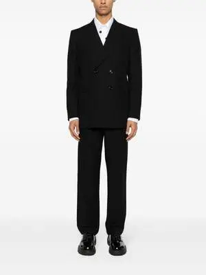 Alexander McQueen Double-breasted Cotton Blazer - Black