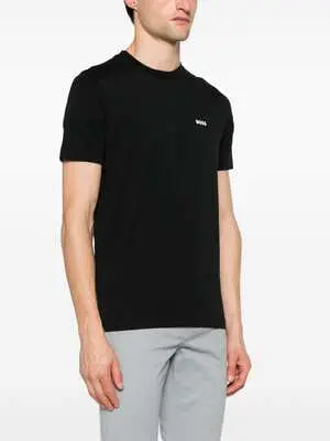 BOSS Logo-print Cotton T-shirt - Black
