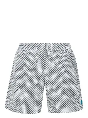 Alexander McQueen Skull-print Swim Shorts - Neutrals