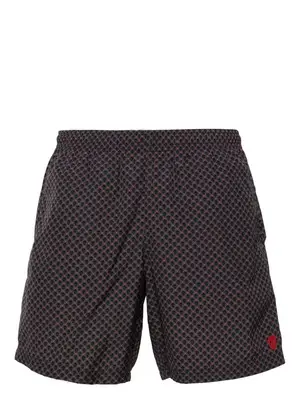Alexander McQueen Skull-print Swim Shorts - Grey
