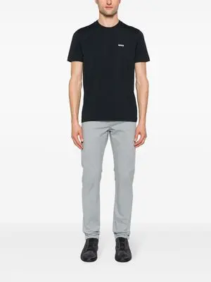 BOSS Logo-print Cotton T-shirt - Blue