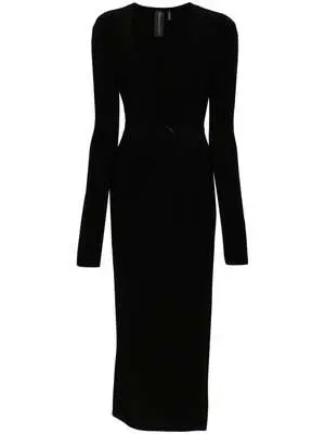 Norma Kamali U-neck Maxi Dress With Side Slit