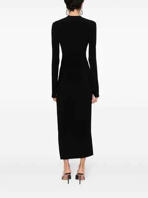 Norma Kamali U-neck Maxi Dress With Side Slit