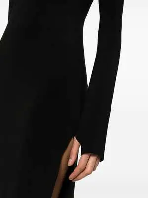 Norma Kamali U-neck Maxi Dress With Side Slit