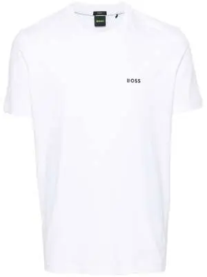 BOSS Logo-print Cotton T-shirt - White