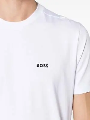 BOSS Logo-print Cotton T-shirt - White