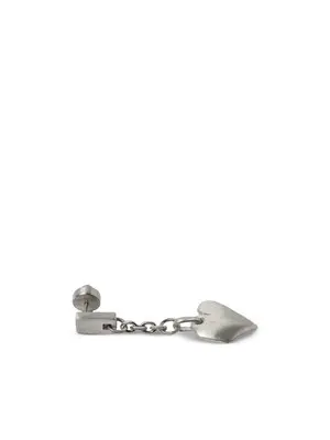 PARTS OF FOUR Jazz's Solid Heart Single Earring - Silver