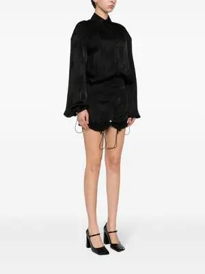 Attico Logo-jacquard Mini Dress - Black