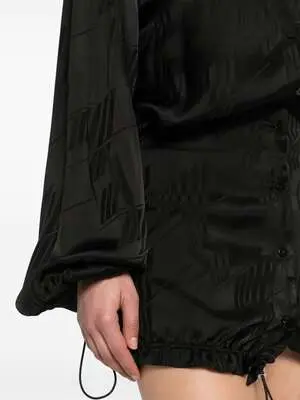 Attico Logo-jacquard Mini Dress - Black