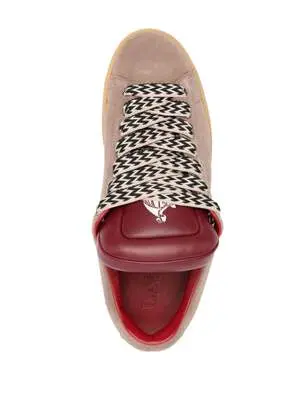 LANVIN X Future Hyper Curb Suede Sneakers - Brown