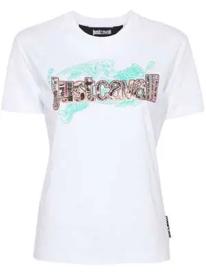 Just Cavalli Logo-print Cotton T-shirt - White