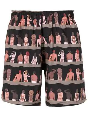 AMIR SLAMA Graphic-print Short