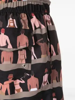 AMIR SLAMA Graphic-print Short