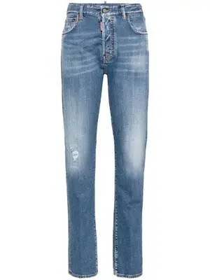 Dsquared2 642 Straight-leg Stonewashed Jeans