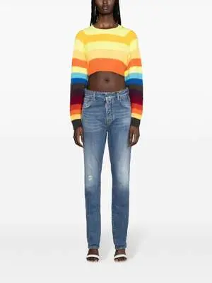 Dsquared2 642 Straight-leg Stonewashed Jeans