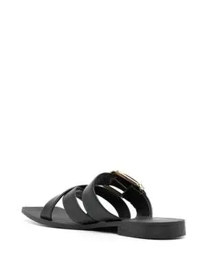 Senso Gwen Buckle-detail Leather Sandals - Black