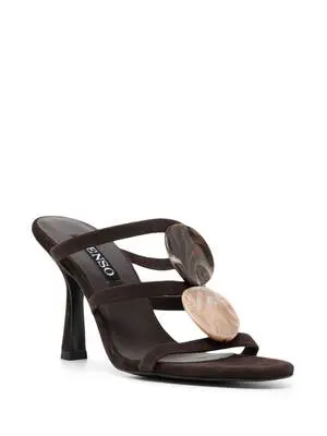 Senso Kaye 95mm Suede Sandals - Brown