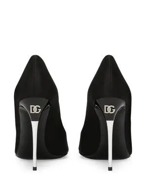 Dolce & Gabbana 105mm Pointed Leather Pumps