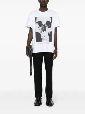 Alexander McQueen Skull-print Cotton T-shirt - White