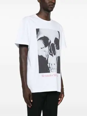 Alexander McQueen Skull-print Cotton T-shirt - White
