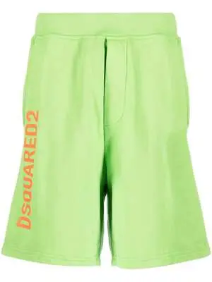 Dsquared2 Cotton Logo Shorts - Green