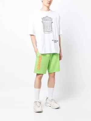 Dsquared2 Cotton Logo Shorts - Green