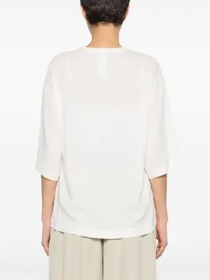Fabiana Filippi Chiffon-crepe T-shirt - White