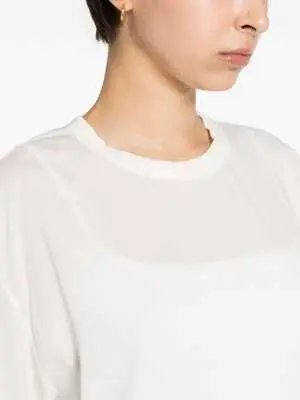 Fabiana Filippi Chiffon-crepe T-shirt - White