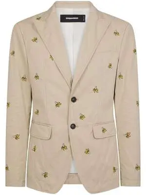 Dsquared2 Banana-print Blazer - Neutrals
