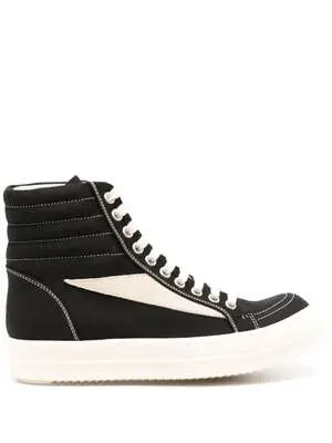 Rick Owens High Vintage Cotton Sneakers