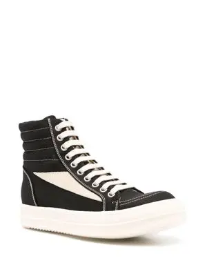 Rick Owens High Vintage Cotton Sneakers