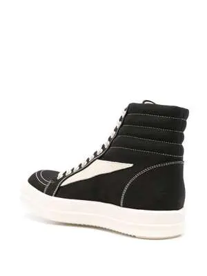 Rick Owens High Vintage Cotton Sneakers