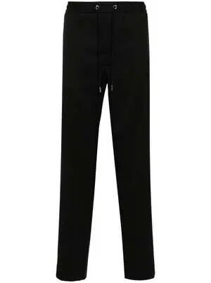 Moncler Straight-leg Gabardine Track Trousers - Black
