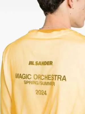 JIL SANDER Layered Cotton T-shirt - Orange