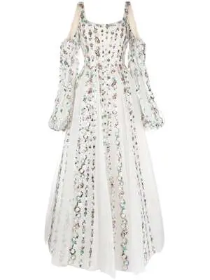 SAIID KOBEISY Sequinned Tulle Gown