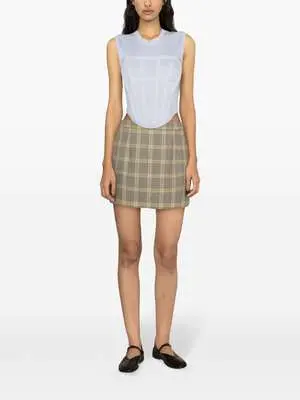 Marni Plaid Virgin Wool Blend Miniskirt