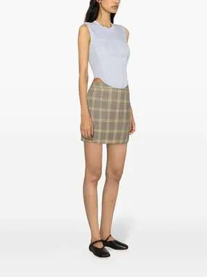Marni Plaid Virgin Wool Blend Miniskirt