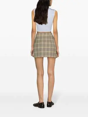Marni Plaid Virgin Wool Blend Miniskirt