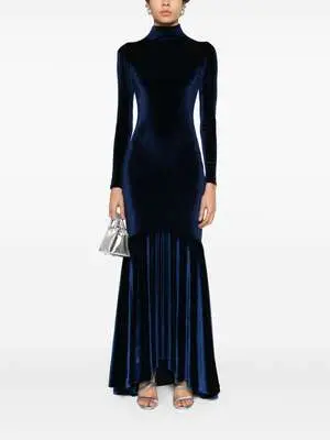 ATU BODY COUTURE High-neck Velvet Gown