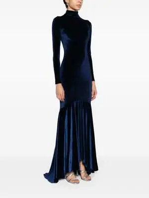 ATU BODY COUTURE High-neck Velvet Gown