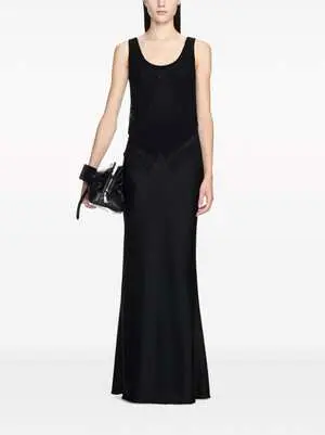 Off-White Lace-panel Maxi Dress