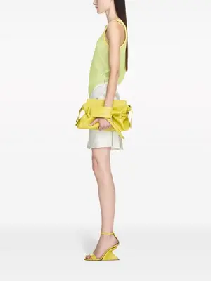 Off-White Leather Clutch With Zip Tie Tag - Green
