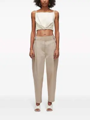 3.1 Phillip Lim Buckled Tapered Trousers - Neutrals