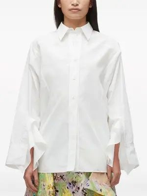 3.1 Phillip Lim Draped-cuff Poplin Shirt