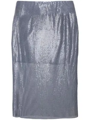 Christopher Esber Viva Mesh Midi Skirt - Grey