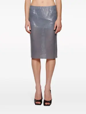 Christopher Esber Viva Mesh Midi Skirt - Grey