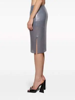 Christopher Esber Viva Mesh Midi Skirt - Grey